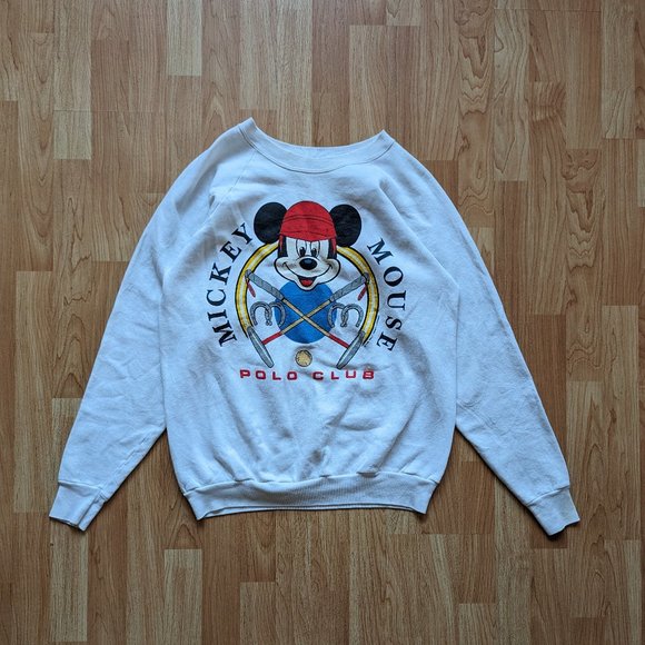 Sweaters | Vintage Style Mickey Mouse Polo Club Sweater | Poshmark
